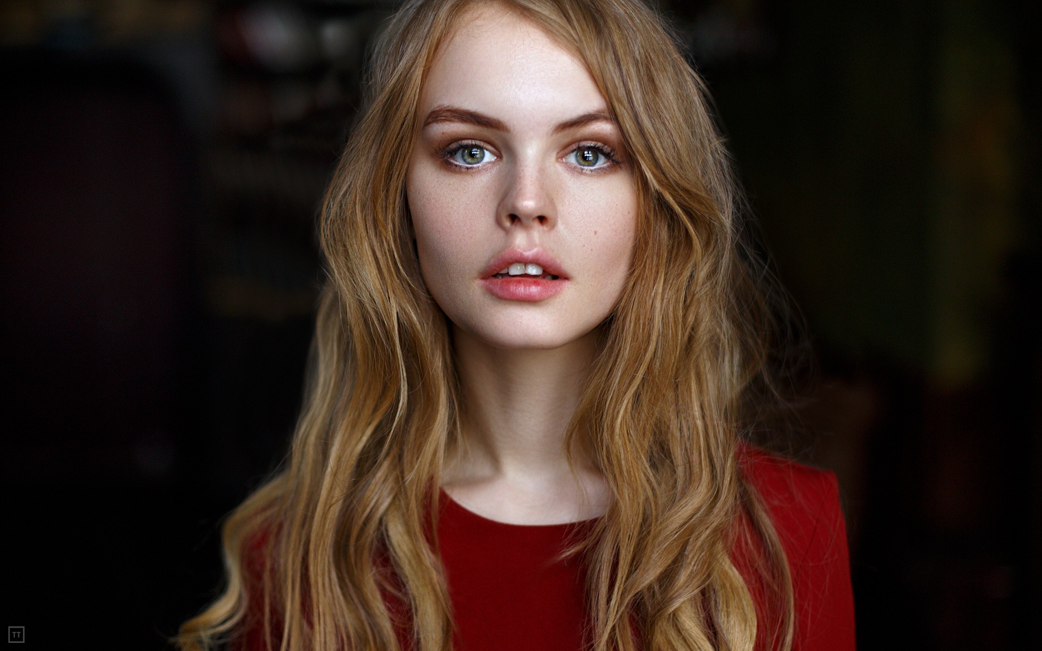 Russian Woman Girl Blonde Model Face Anastasiya Scheglova